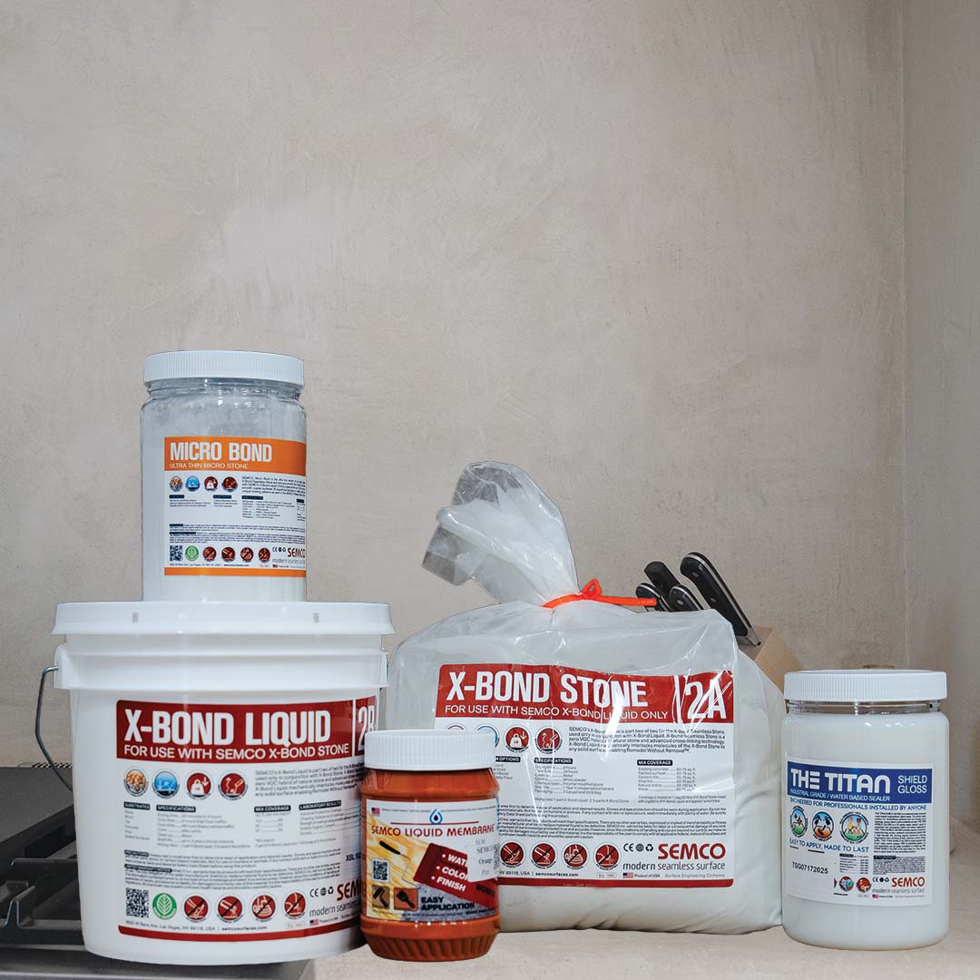X-Bond Microcement Kit Gloss ( Color+Clear) – SEMCO Spaces